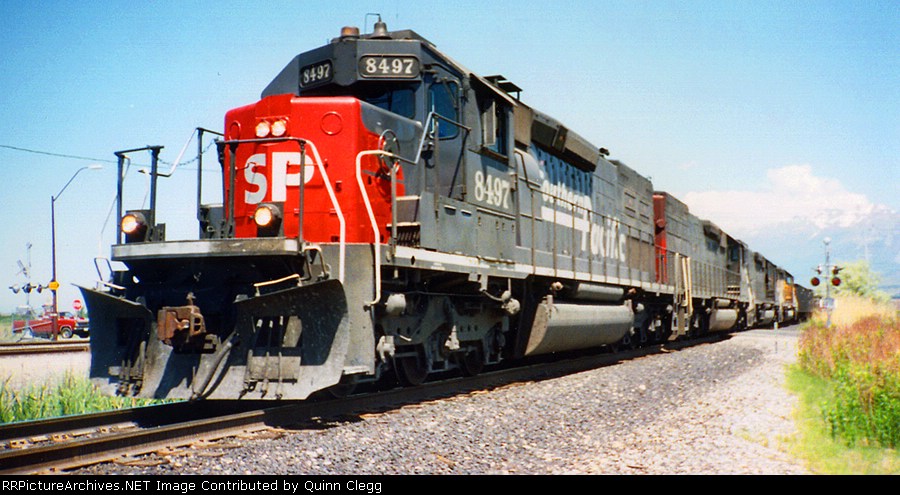 Southern Pacific SD40T-2 No.8497 Springville,Utah May 25,1994.